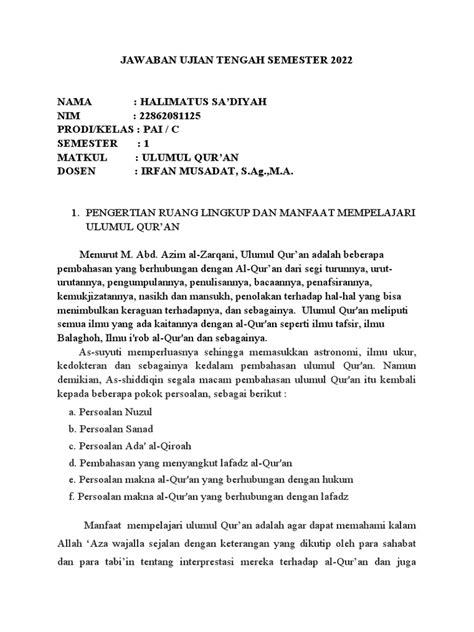 Ulumul Quran Pdf Agama And Spiritualitas