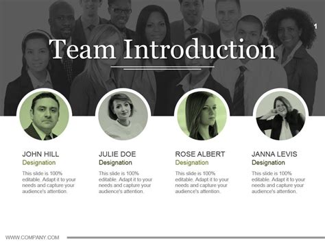 team introduction powerpoint topics ppt example file powerpoint slide
