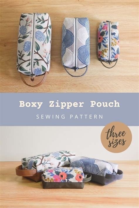 Boxy Zipper Pouch Sewing Pattern 3 Sizes Artofit