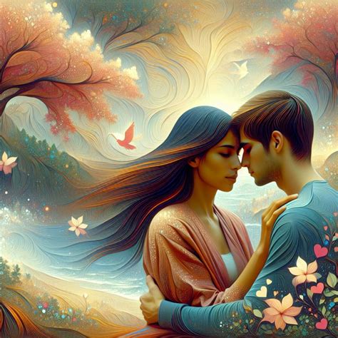 Tranquil Love Moment A Serene Depiction Of Tender Connection