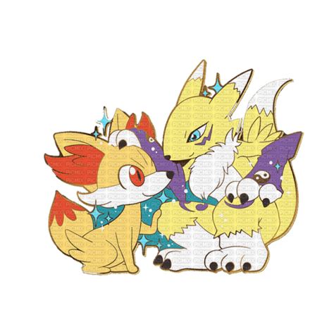 Fennekin And Renamon Kykw Manga Fox Digimon Pokemon
