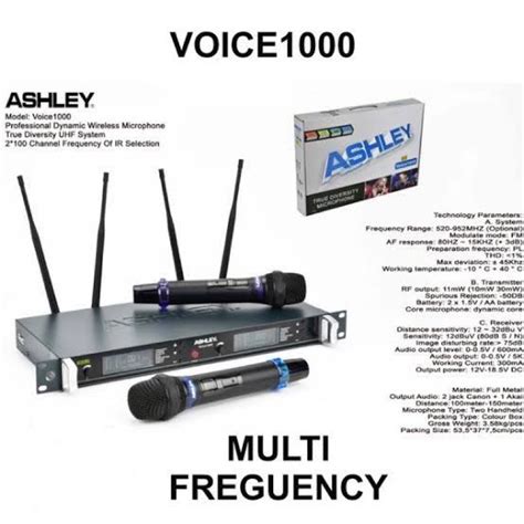 Jual Mic Microphone Wireless Ufh Ashley Voice 1000 2 Mic Handheld Original Shopee Indonesia