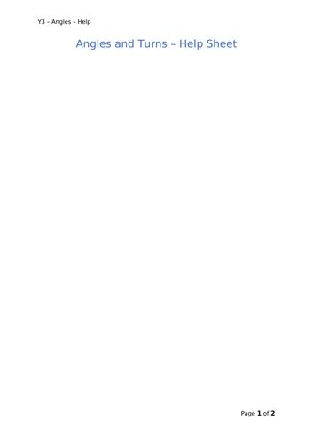 Y3 Maths Angles And Turns Teaching Resources