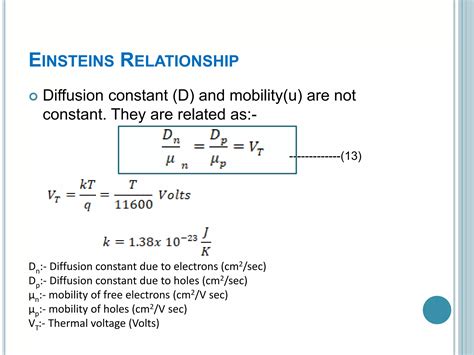 Basics Of Semiconductor Current Equation Continuity Equation