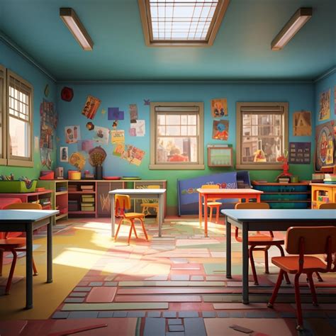 Premium Ai Image Photo Classroom With Windows Generator By Ai