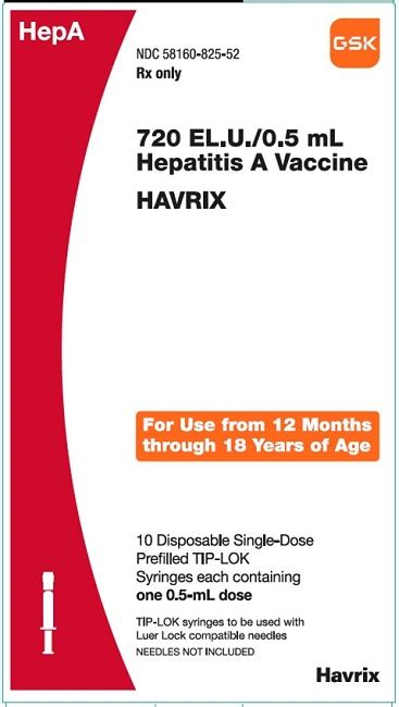 Dailymed Havrix Hepatitis A Vaccine Injection Suspension
