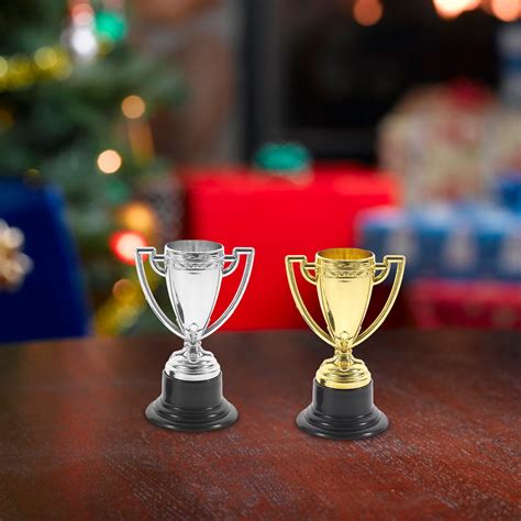 Sewacc 10pcs Tiny Trophy Plastic Mini Trophy Cup For Classroom Reward And Party 86x58x29in