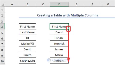 How To Create A Table In Excel With Multiple Columns Exceldemy