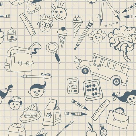 Seamless School Pattern Background Stock Vector Image By ©pictulandra