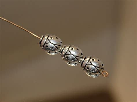 12x9 5mm Pewter Ladybug Beads Sold By The 1 5 Ounce Bag Approx 18