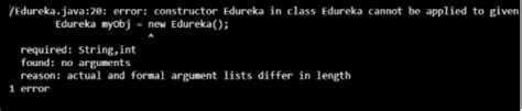 Parameterized Constructor In Java Java Contsructor Examples Edureka