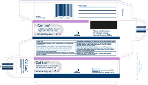 Cat Lax Dechra Veterinary Products Veterinary Package Insert