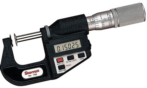 Starrett 0 In To 1 In 0 Mm To 25 Mm Digital Digital Disc Micrometer