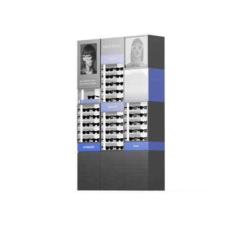 Folding Style Sunglass Display Shelf Customized Logo Sunglass Display