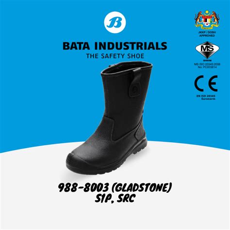 Msm Bata Industrials 988 8003 Gladstone High Cut Safety Shoe [sirim] Shopee Malaysia
