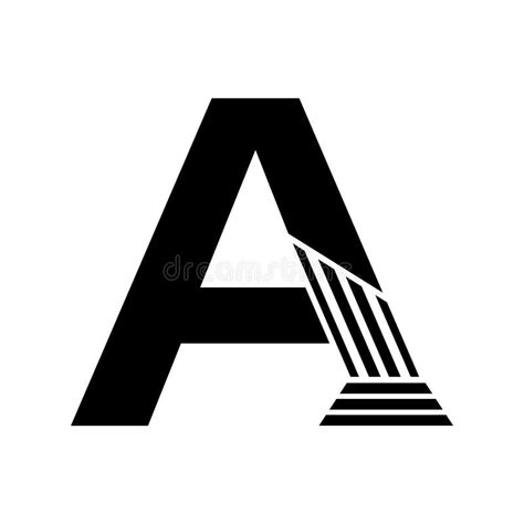 Sans Serif Letter A Pillar Law Logo Stock Illustration Illustration