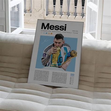 Lionel Messi Soccer Poster Set Argentina National Team Sports Wall