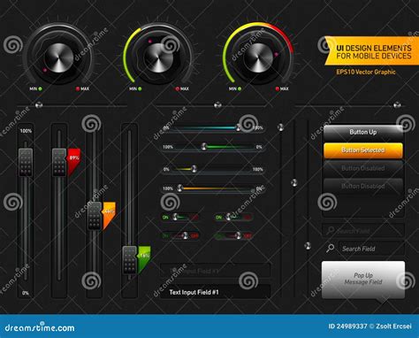User Interface Design Elements Stock Vector Illustration Of Input