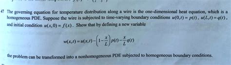 Solved The Governing Equation For Temperature Distribution Along A