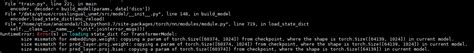 runtimeerror error s in loading state dict for transformermodel