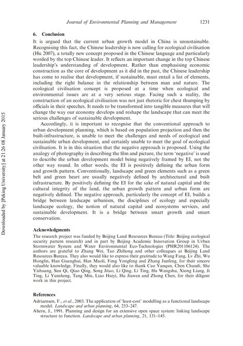 The Negative Approach To Urban Growth Planning Of Beijing