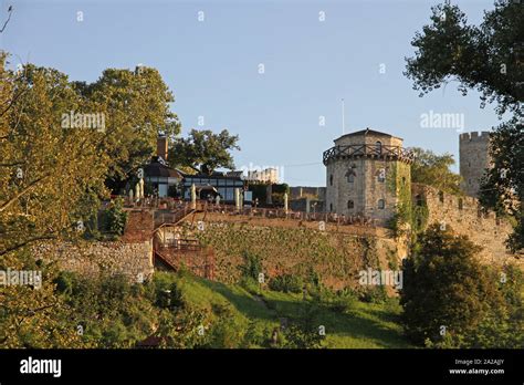 View Of Kalemegdanska Terasa Restaurant Kalemegdan Belgrade Stock
