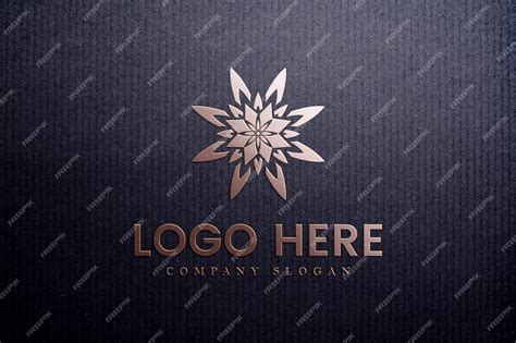 Premium Psd Luxury Gold Foil Logo Mockup