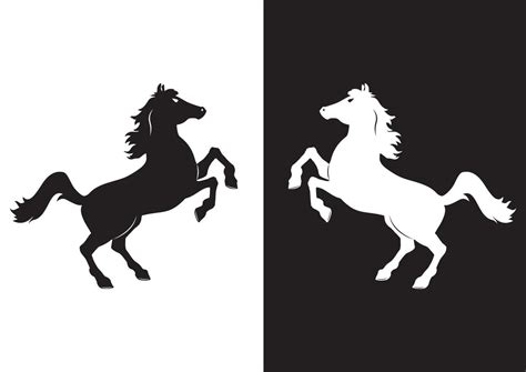 Black And White Horse Icon Clipart Vector Illustration 10185032 Vector