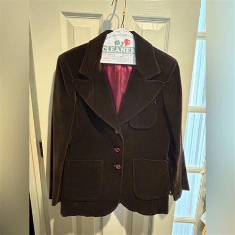 Mark Hober Jackets And Coats Vintage 97s Mark Hober Brown Velvet Jacket Poshmark