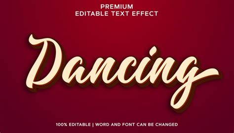 Premium Vector Dancing Script Editable Text Effect Style
