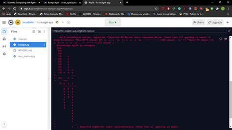 Budget App Createspendchart Is Giving Error On Replit Python