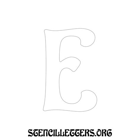 3 Inch Free Printable Individual 196 Art Nouveau Uppercase Letter