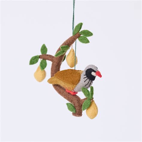 Partridge In A Pear Tree Ornament Handmade 12 Days Of Christmas Décor