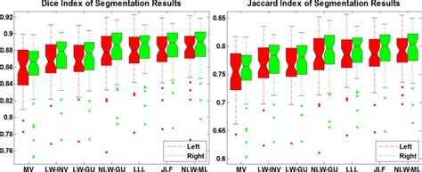 comparison of different methods for segmenting left hippocampus