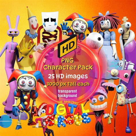 The Amazing Digital Circus Characters Png Pack 25 Hd Images Approx
