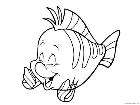 Flounder Coloring Pages Flounder 3 Printable 2021 2664 Coloring4free