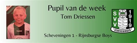 Pupil Van De Week Tom Driessen Svv Scheveningen