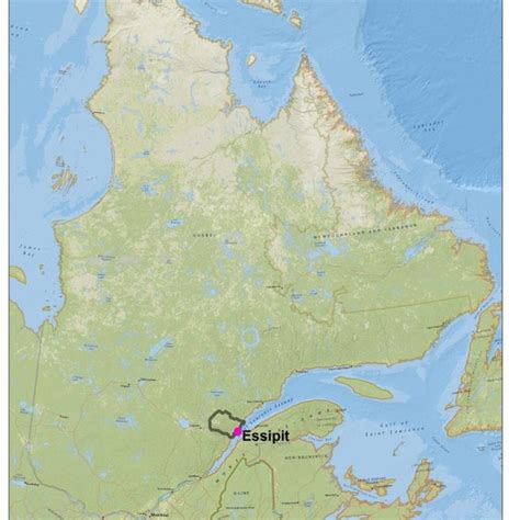 Location Of Essipit Reserve And Nitassinan In Quebec Source Essipit