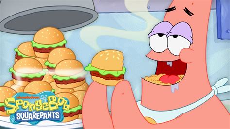 Every Food Patrick Eats 😋 Mukbang Marathon Spongebob Youtube