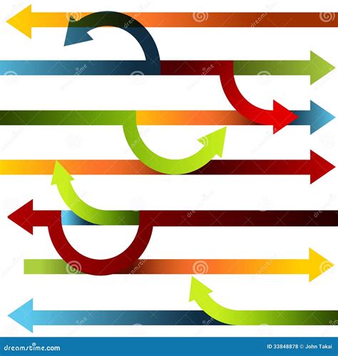 Directional Shifting Chart Vector Illustration