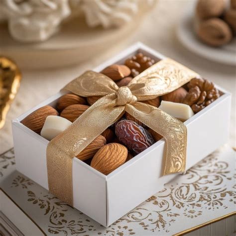 Elegant T Box With Assorted Nuts And Chocolates For Festive