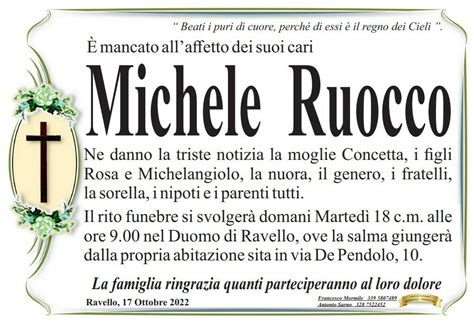 Ravello In Lutto è Mancato Allaffetto Dei Suoi Cari Michele Ruocco Positanonews