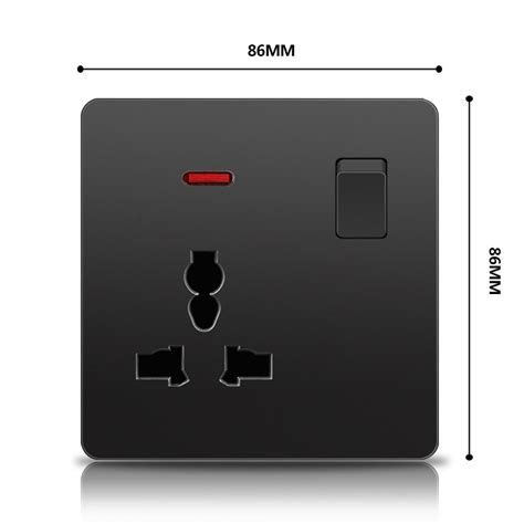 🔥ready Stock🔥 Color Matte Black Swicth Socket Led Indicator Type C