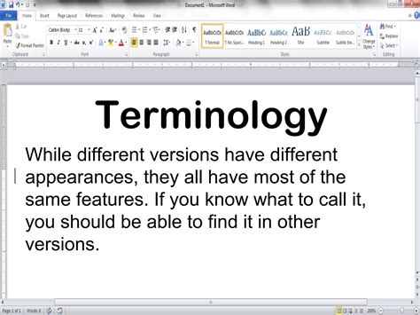 Microsoft word basics | PPT | Operating Systems | Computer Software and Applications