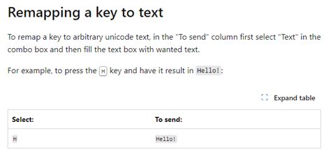 remapping a key to text r powertoys