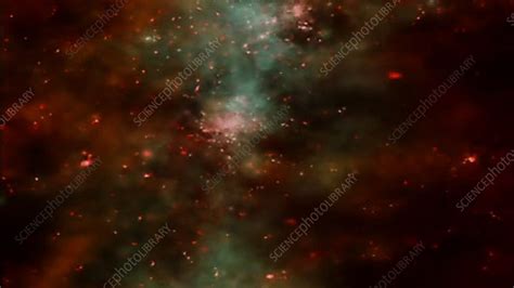 Galaxy Cluster Formation Stock Video Clip K0027300 Science Photo