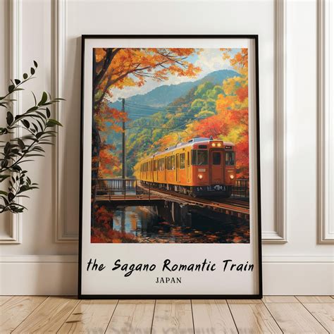 The Sagano Romantic Train Japan Wall Artprintstravel Posterdigital