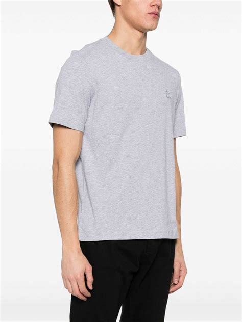 Brunello Cucinelli Logo Cotton T Shirt Grey M0b138440ct883
