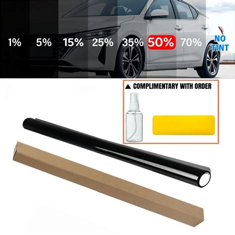 Car Window Tint Film Kit Tinting Super Dark Black Limo 1 5 15 25 35