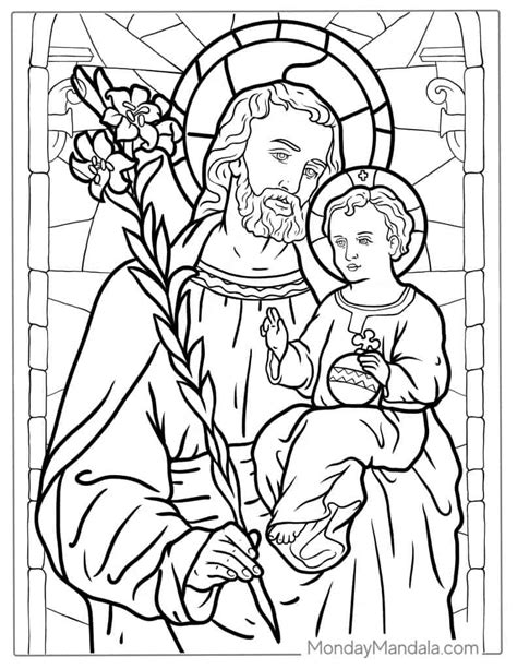 Jesus Stained Glass Coloring Pages Coloring Pages